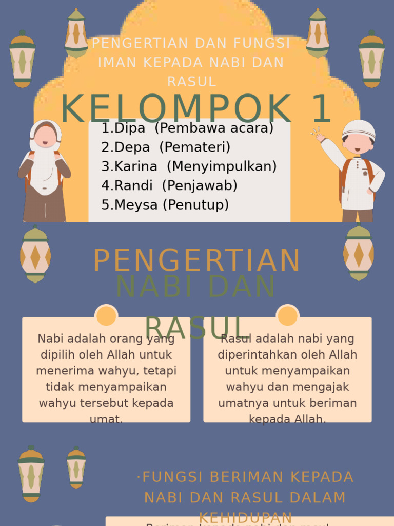 Pengertian Dan Fungsi Iman Kepada Nabi Dan Rasul | PDF