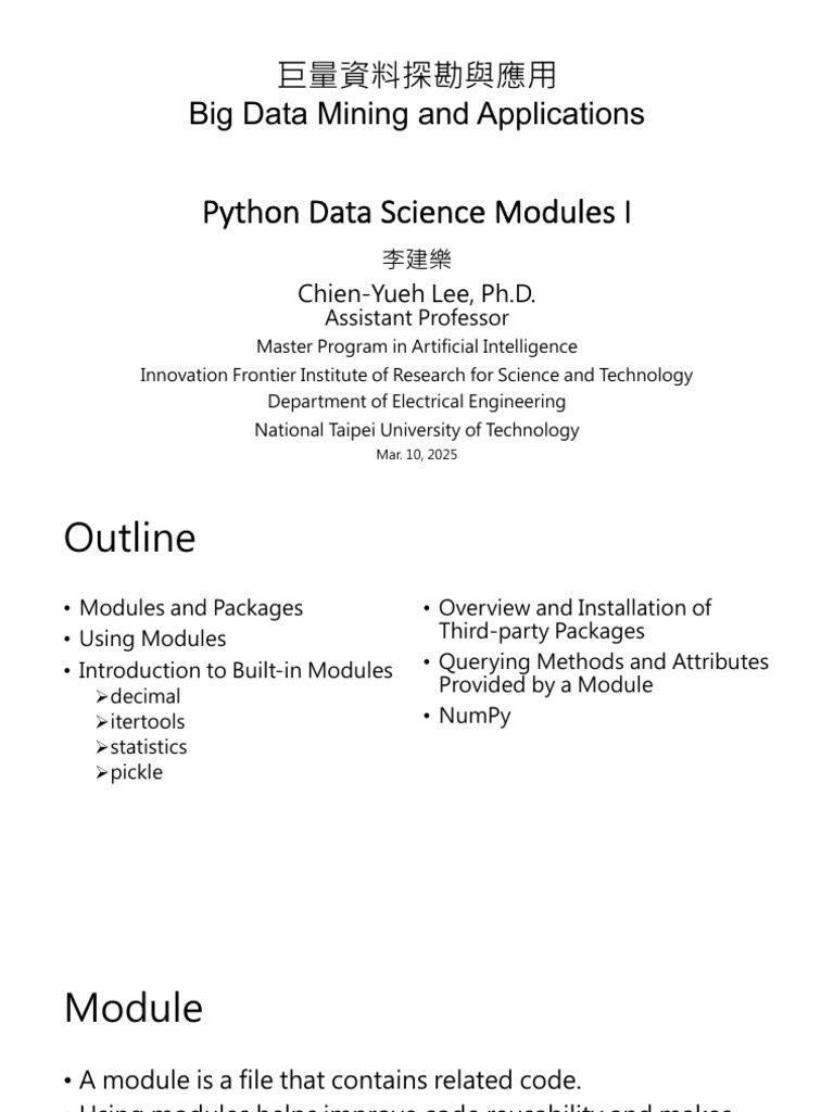 04 - Python Data Science Modules I | PDF | Integer (Computer Science ...
