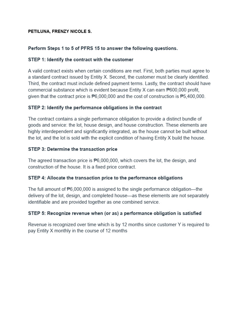 PFRS 15 Revenue Recognition Guide | PDF | Prices | Profit (Economics)