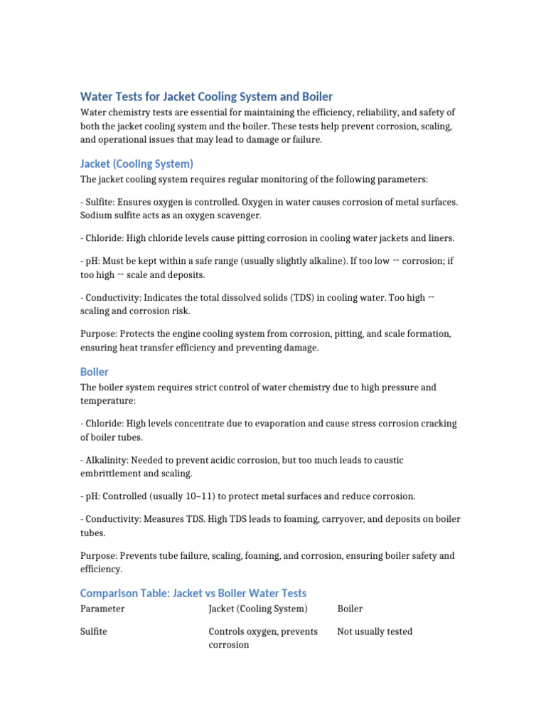 Water Chemistry for Cooling Systems | PDF