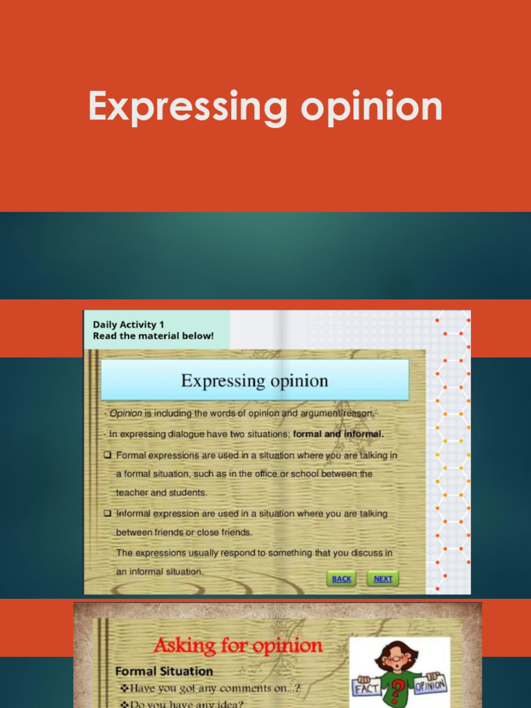 Expressing Opinion | PDF