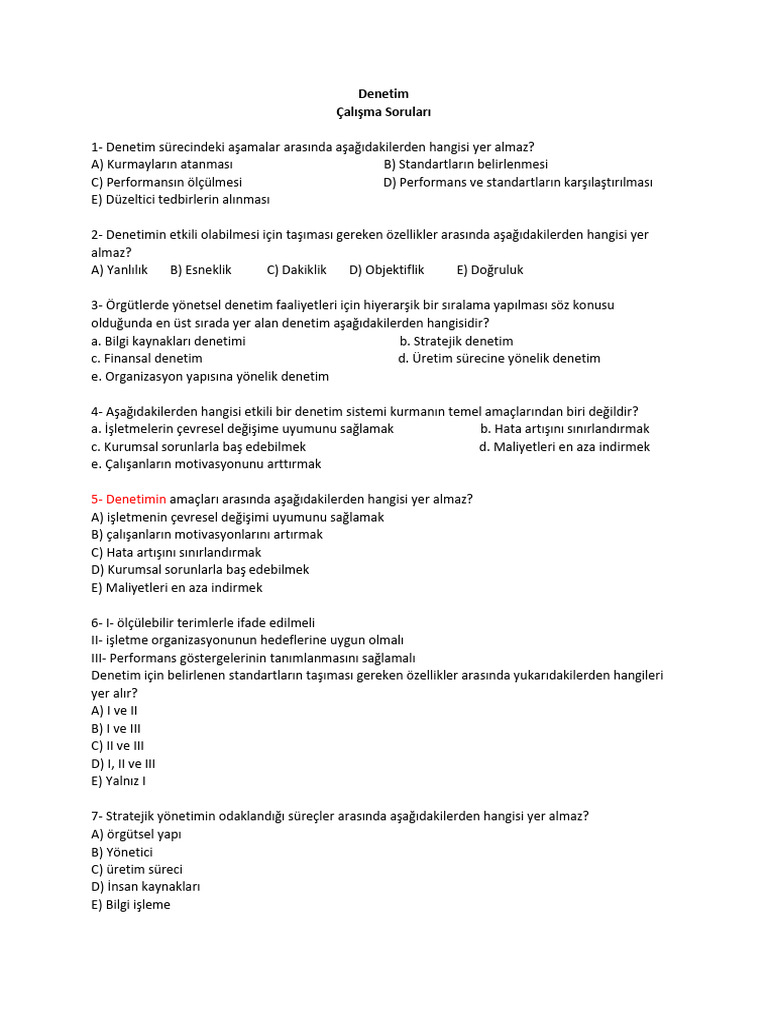 Calisma Sorulari | PDF