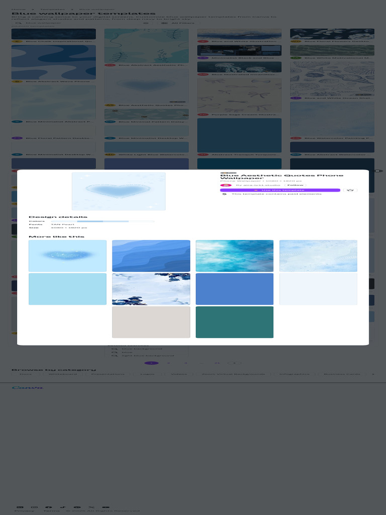 Free and Customizable Blue Wallpaper Templates Canva | PDF | Artistic ...