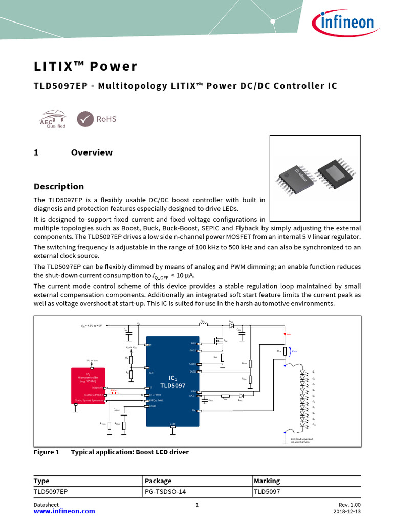 Infineon Tld5097ep Datasheet en | PDF | Amplifier | Field Effect Transistor
