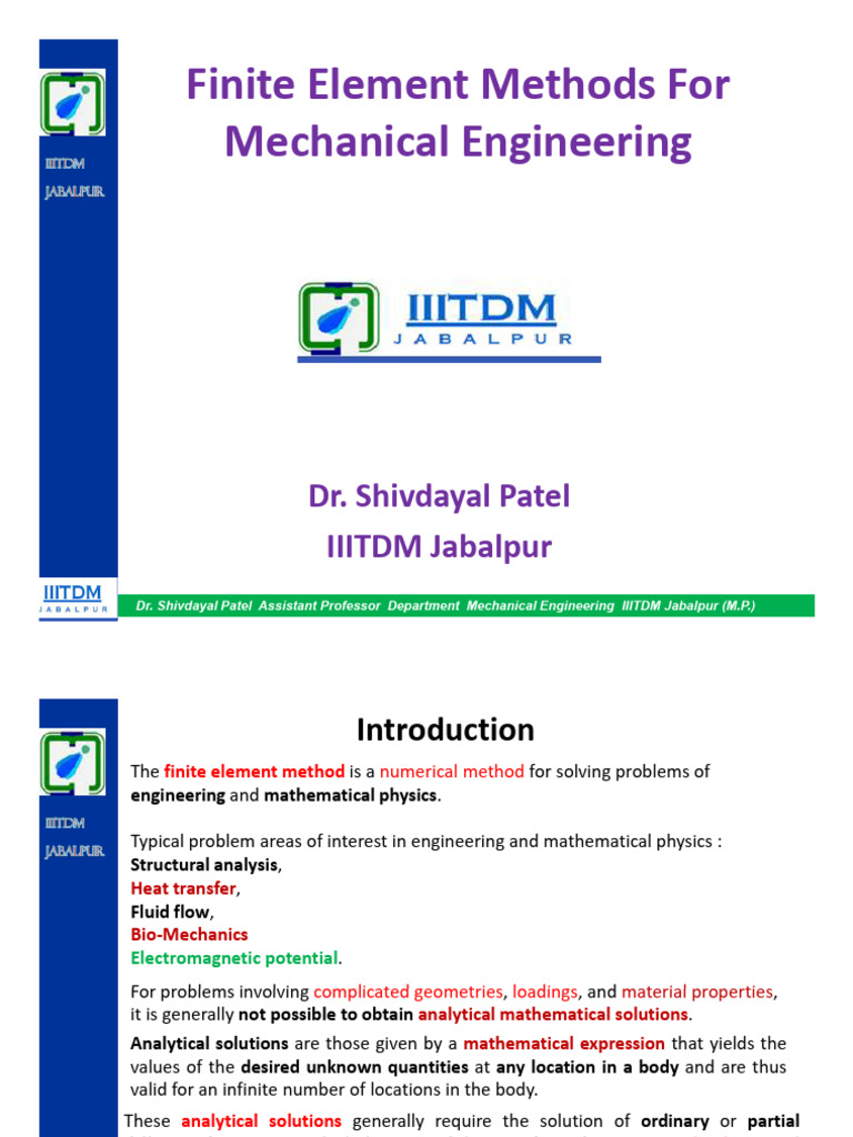 Introduction FEM | PDF | Finite Element Method | Numerical Analysis