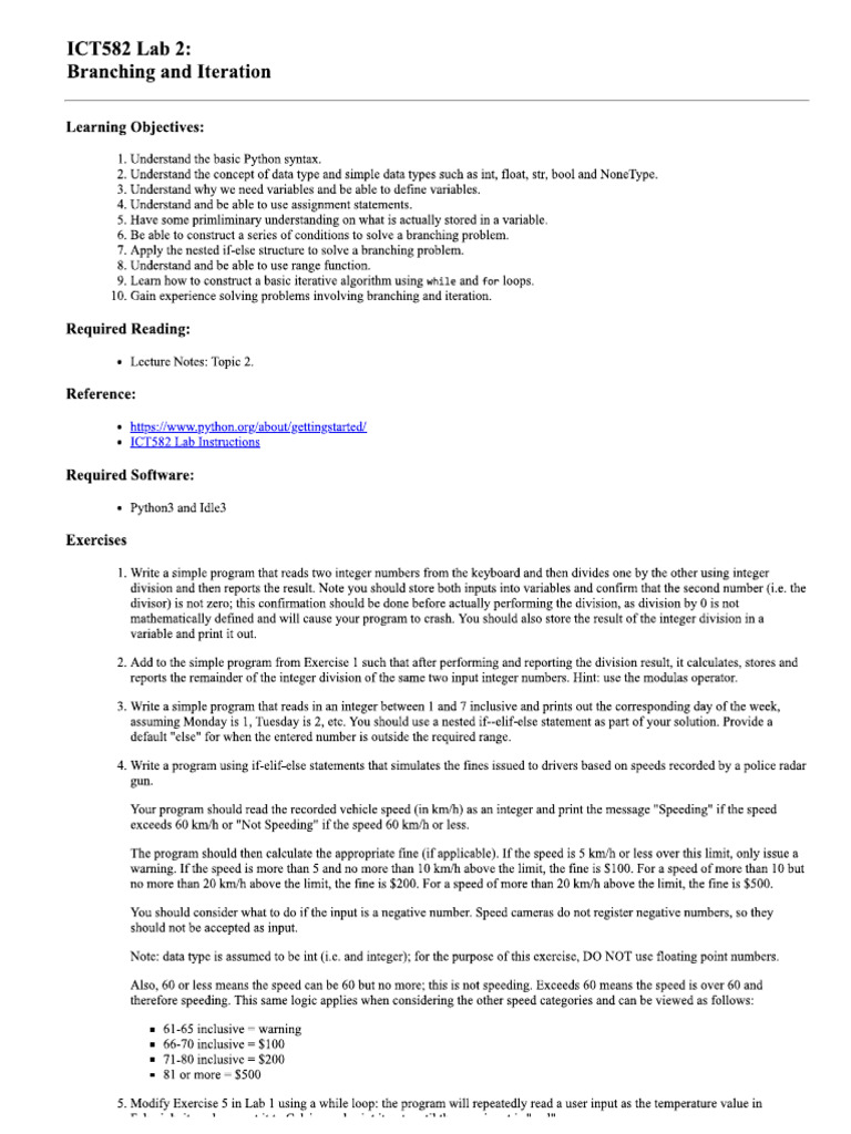 Lab Exercise | PDF