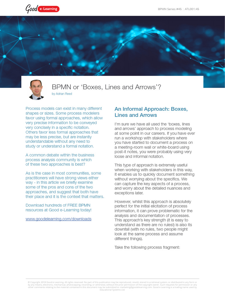 BPMN Essentials - BPMN or Boxes Lines and Arrows | PDF