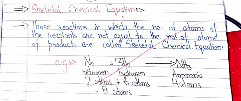 Skeletal Chemical Equations Explained | PDF