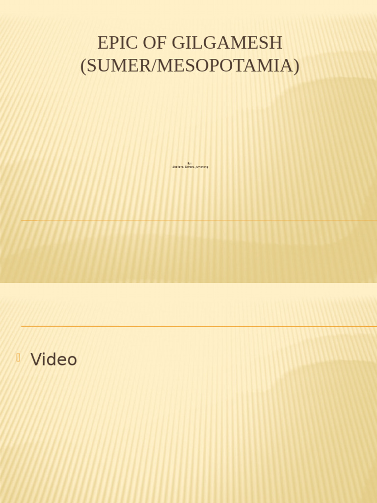 Epic of Gilgamesh (Sumer | PDF