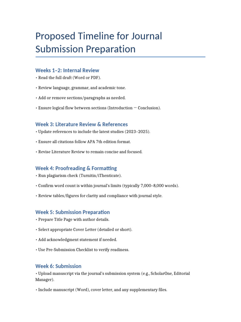 Submission Timeline | PDF