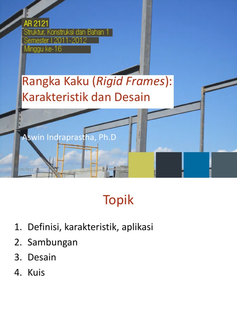 Rangka Kaku Rigid Frames Reduced | PDF