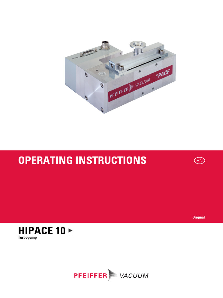 Pfeiffer HiPace 10 With TC 110 Operating Instructions | PDF | Power ...