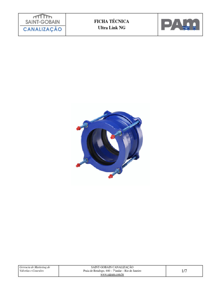 Luva Ultra Link NG: Ficha Técnica | PDF | Materiais de construção ...