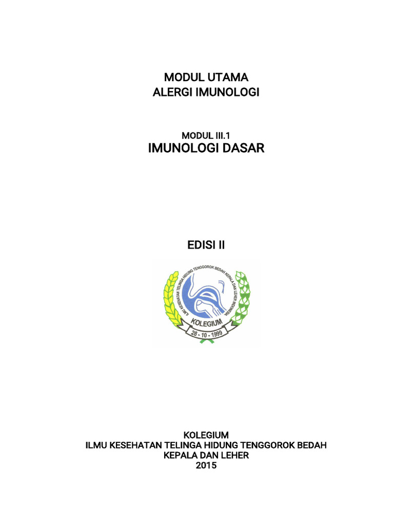 Modul Alergi Imunologi - 1. Imunologi Dasar | PDF