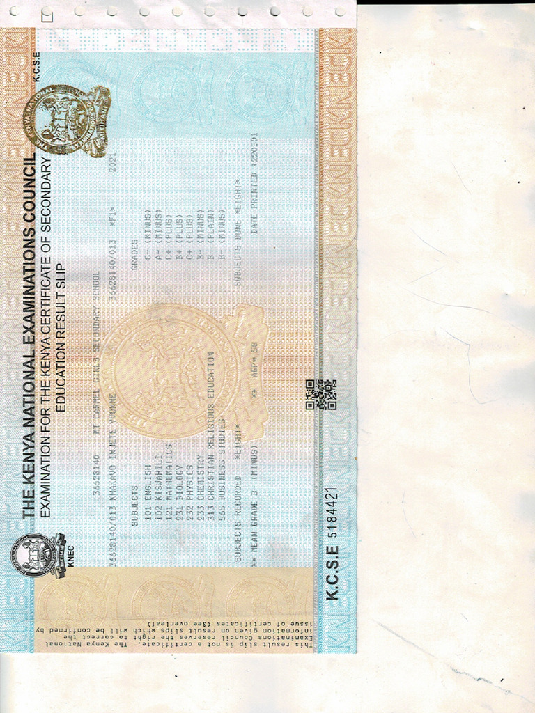 Result Slip | PDF