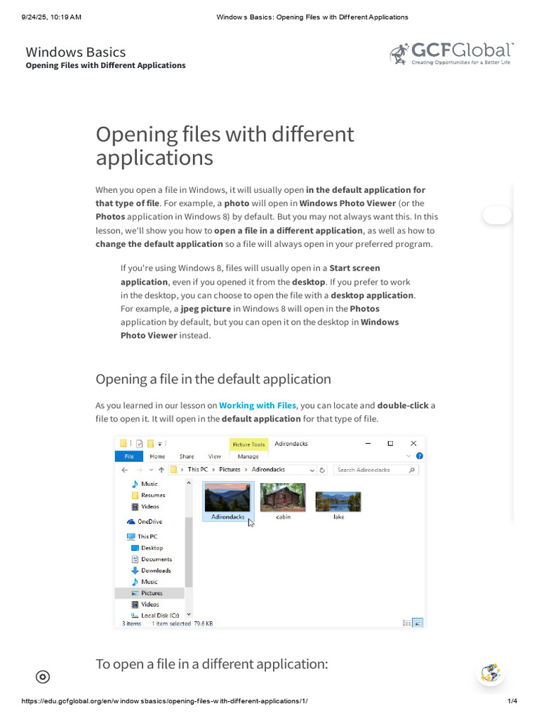 Open Files in Different Windows Apps | PDF | Window (Computing) | Software