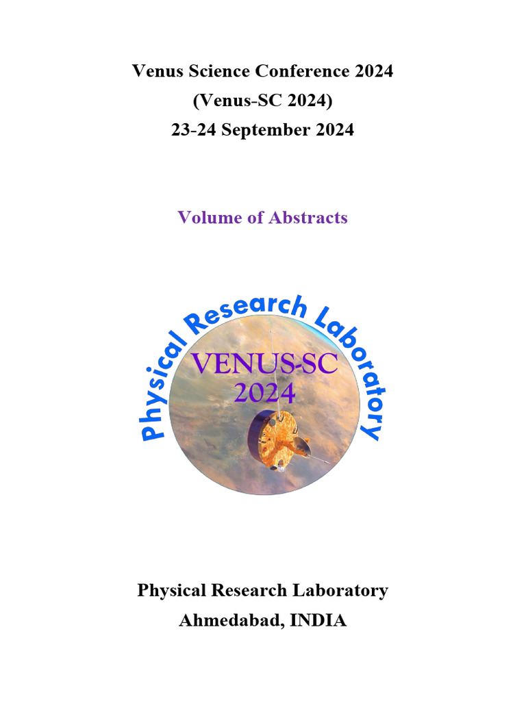 Volume of Abstracts | PDF | Magnetosphere | Venus