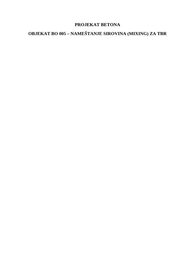 PROJEKAT BETONA b005 | PDF