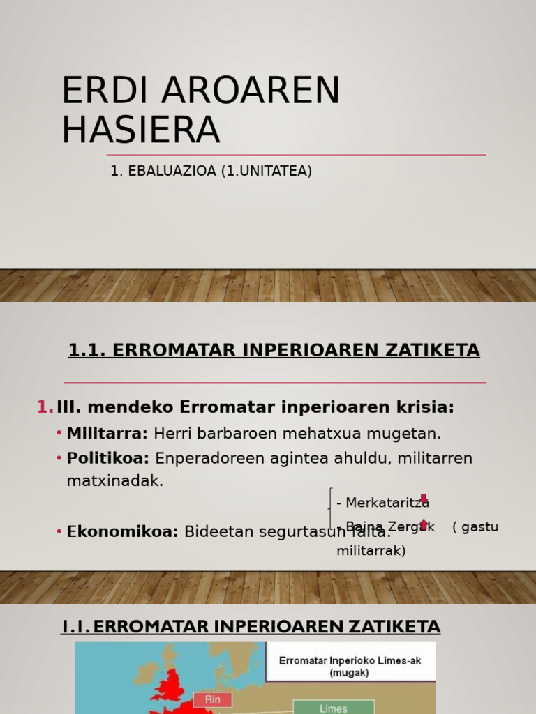 Erdi Aroaren Hasiera | PDF