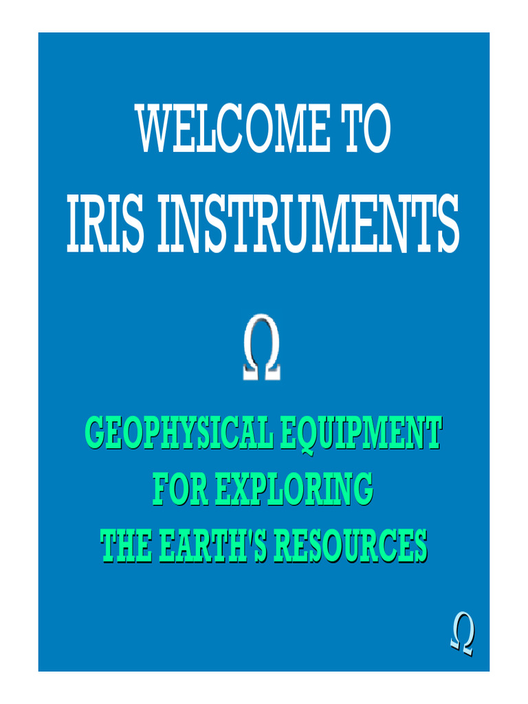 IRIS Instruments for Geophysical Exploration | PDF | Nuclear Magnetic ...