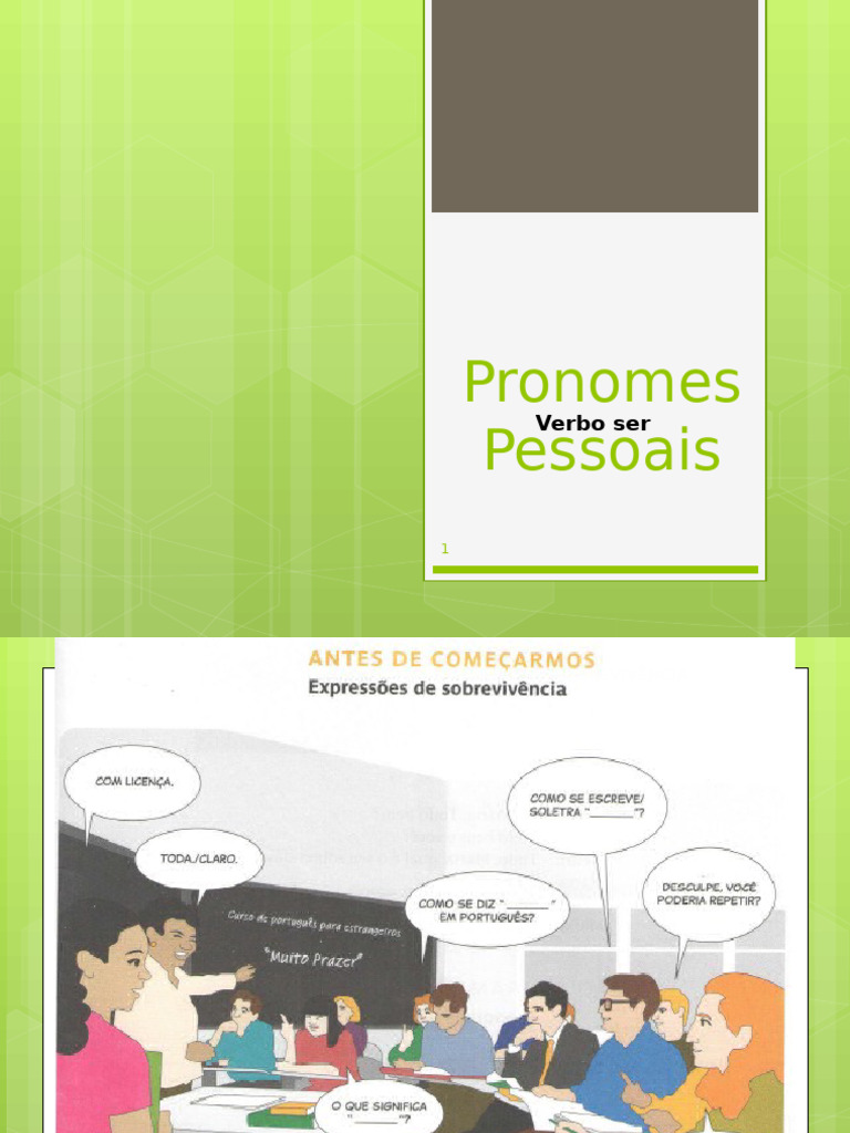 Pronomes Pessoais e Verbo Ser | PDF
