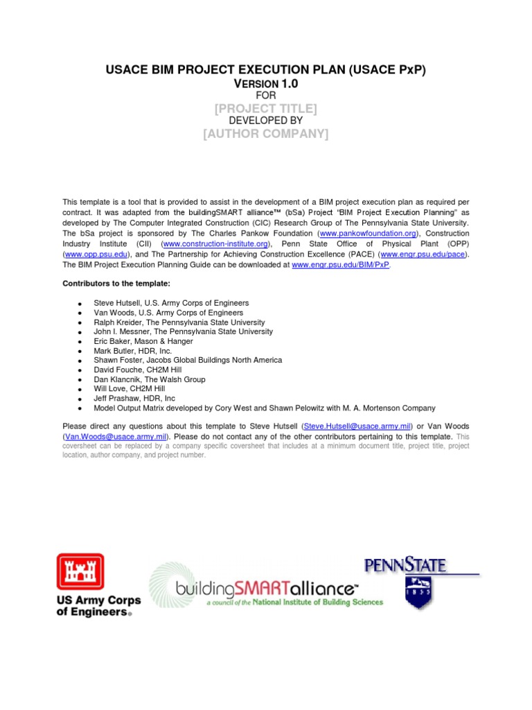 Usace Bim PXP Template V1.0 | PDF