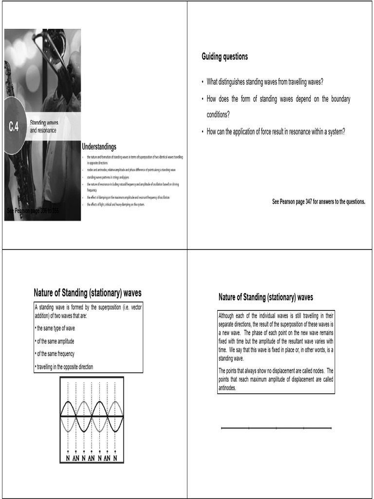 C4 Standing Waves and Resonance | PDF | Resonance | Waves