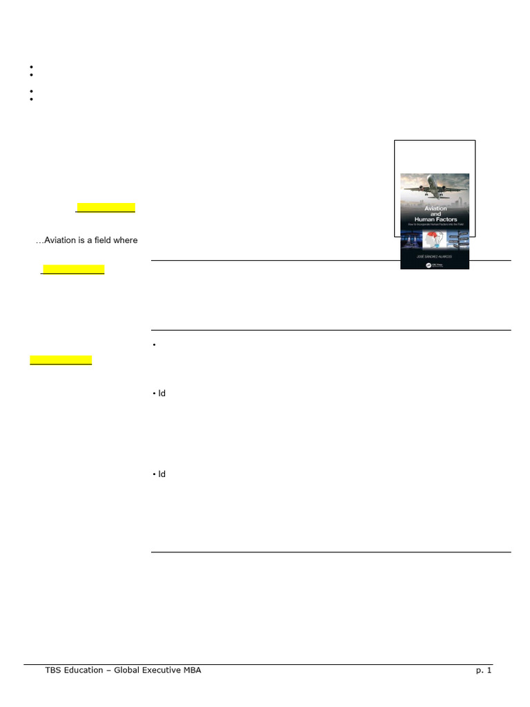 Human Factors in Aviation Safety | PDF | Aviation | Aviation Safety