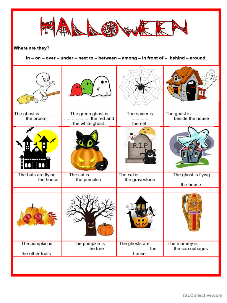 Halloween - Prepositions | PDF