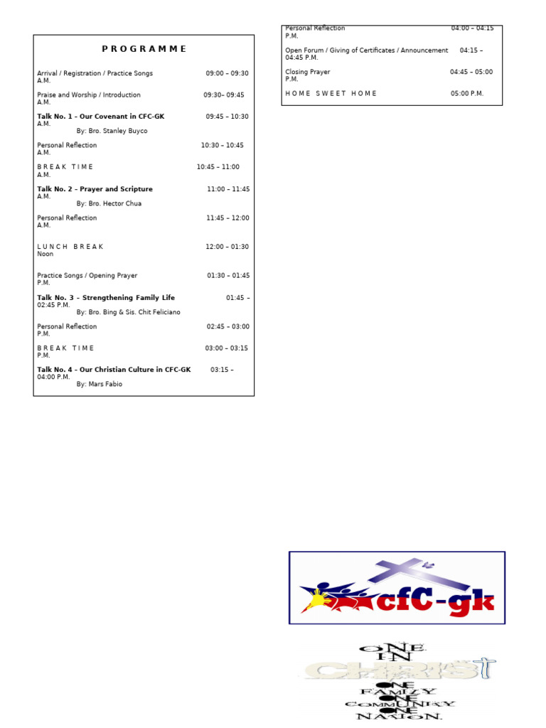 2025 CFC-GK Covenant Program | PDF