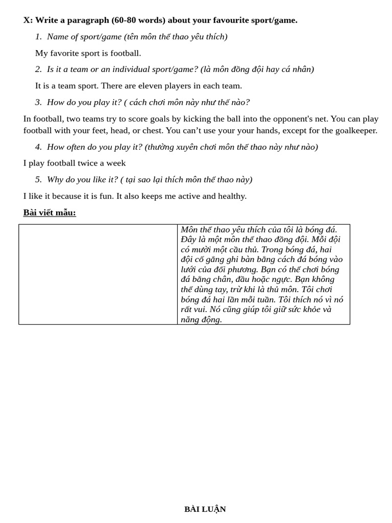 My Favorite Sport: Football Explained | PDF | Smartwatch