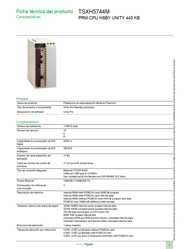 Modicon Premium TSXH5744M | PDF | Hardware de la computadora | Ciencias ...