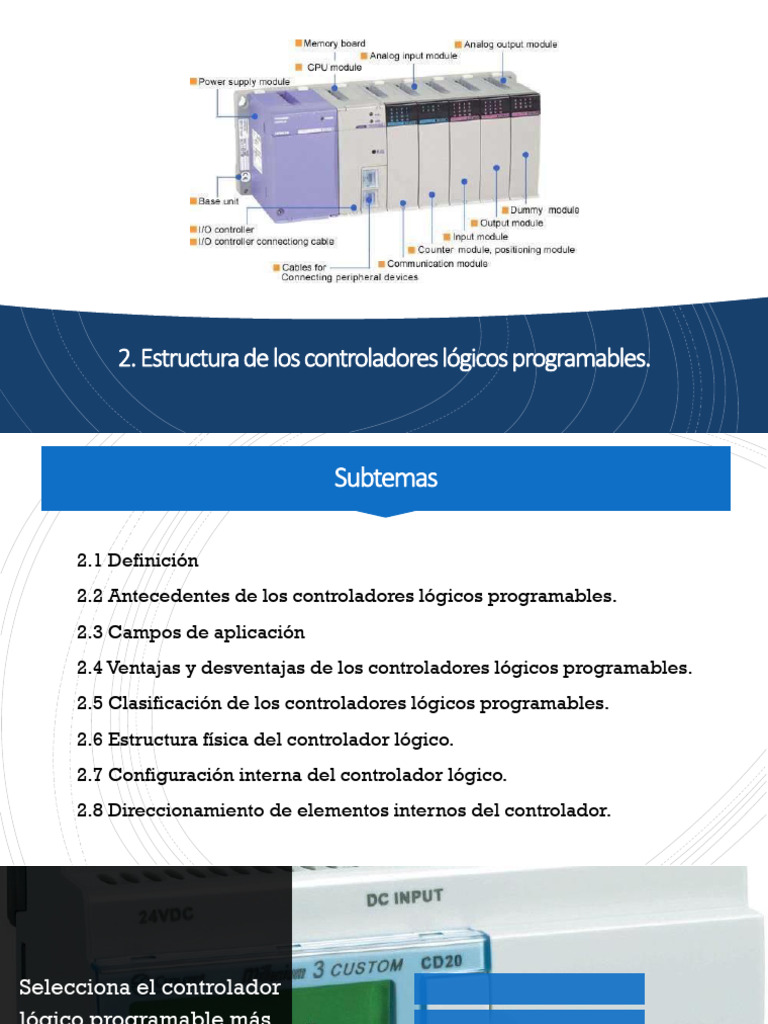 Estructura y Funciones de PLCs | PDF | Controlador lógico programable ...
