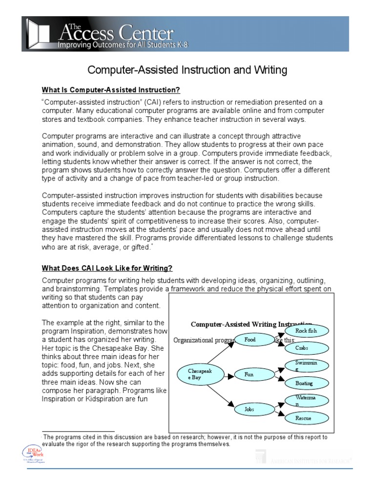 Computer-Assisted Instruction and Writing | PDF | Educational Technology | Learning Disability