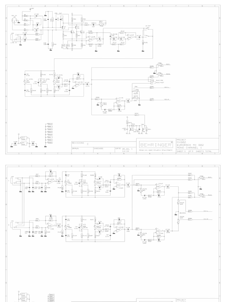 Behringer MX 802 Schematics | PDF