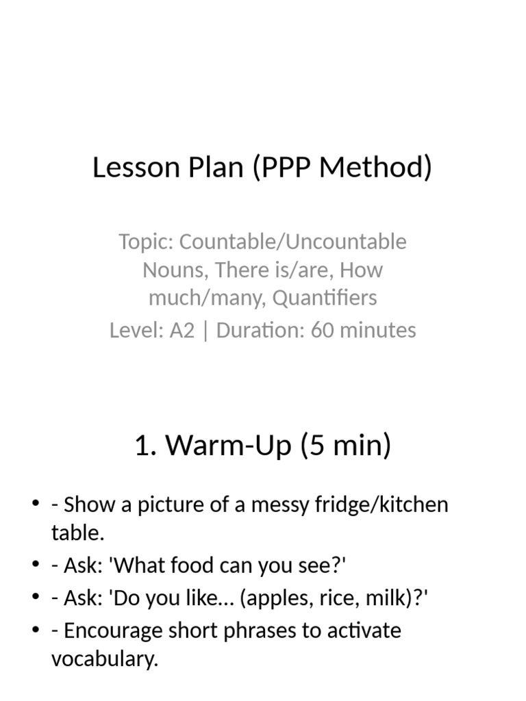 PPP Lesson A2 Grammar | PDF