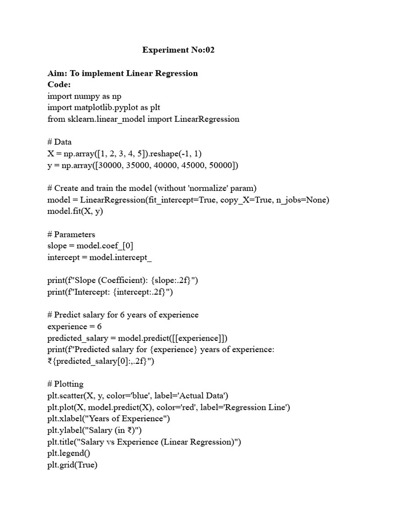 ML Experiment No-02 | PDF