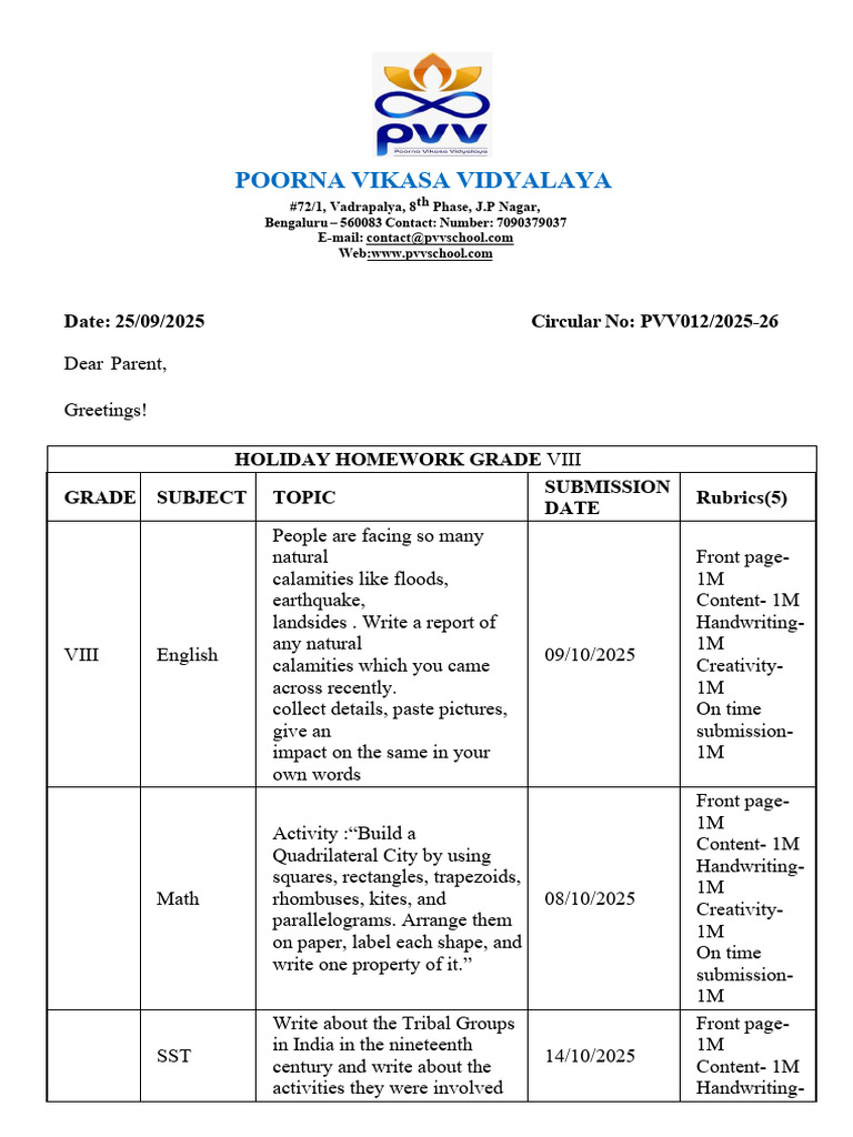 Grade 8 Holiday Homework Guidelines | PDF | Geometric Shapes | Euclid