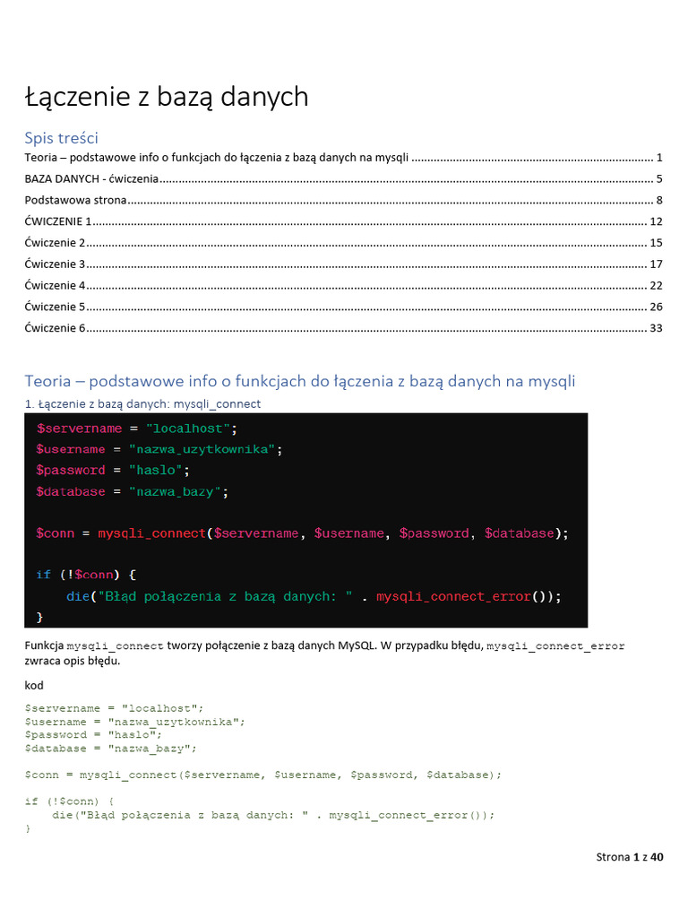 Laczenie Z BD | PDF