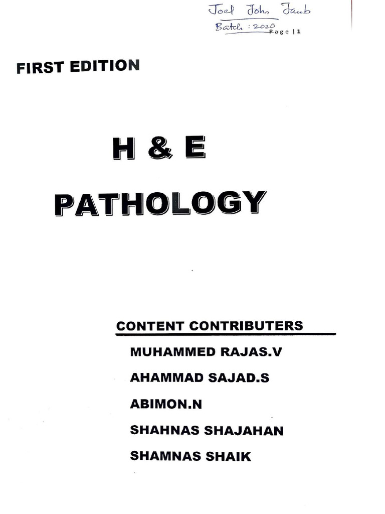 H and E Pathology Hand Book | PDF