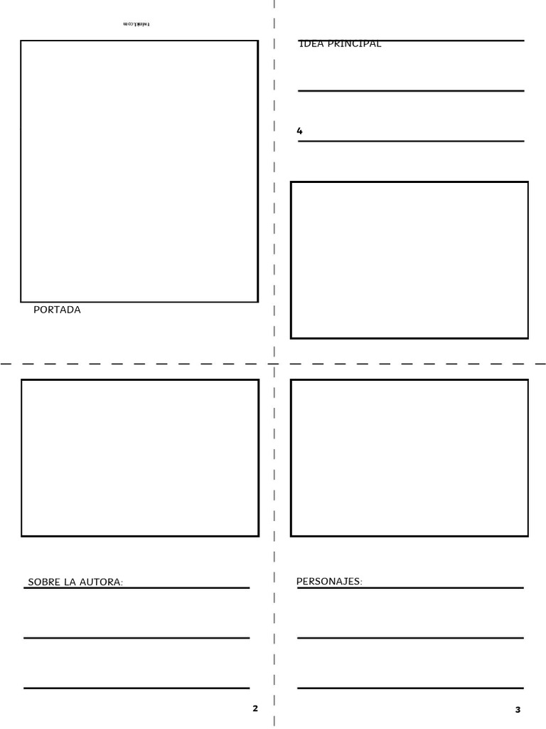 Plantilla para Mini Book | PDF