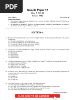 Class 10 Science Sample Paper 2025-26 | PDF | Rust | Iron