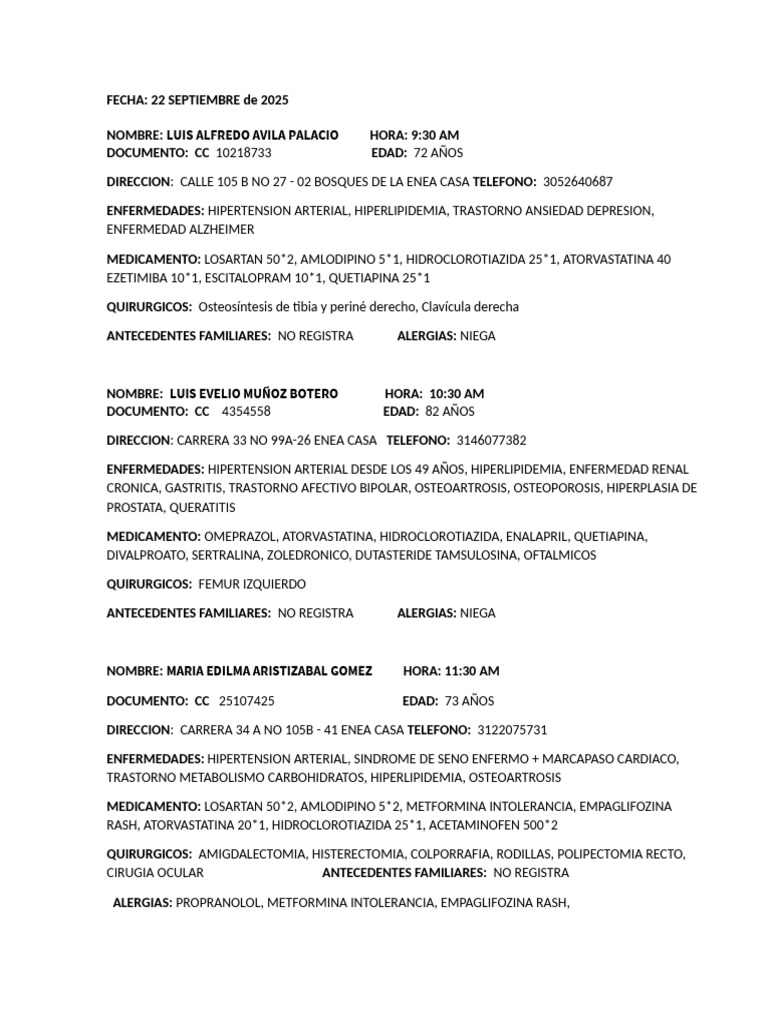 Visitas para Enrutar | PDF | Drogas | Medicina CLINICA