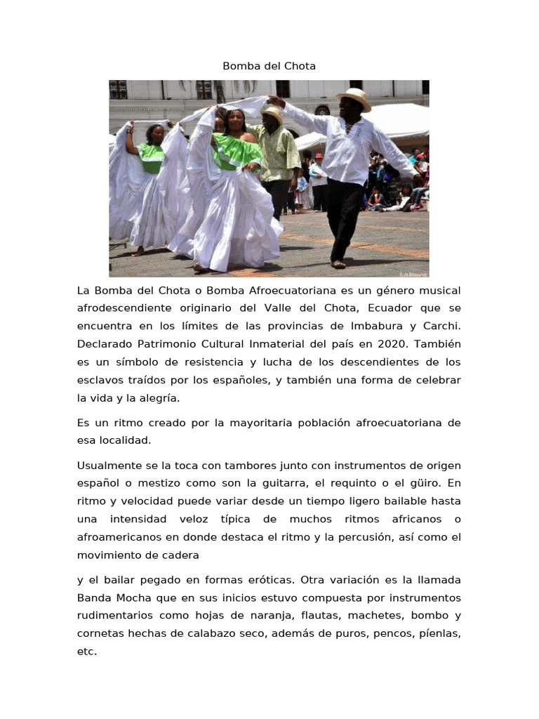 Bomba Del Chota | PDF