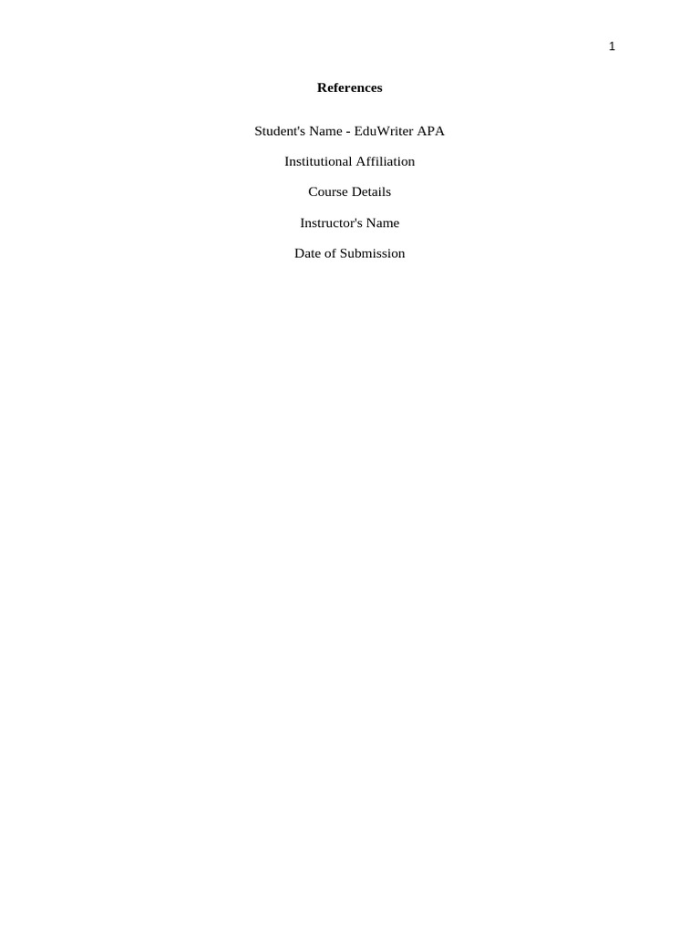 Apa Format References | PDF