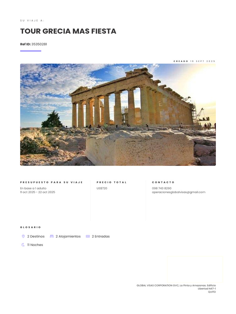 Tour Grecia Mas Fiesta | PDF | Atenas | Grecia