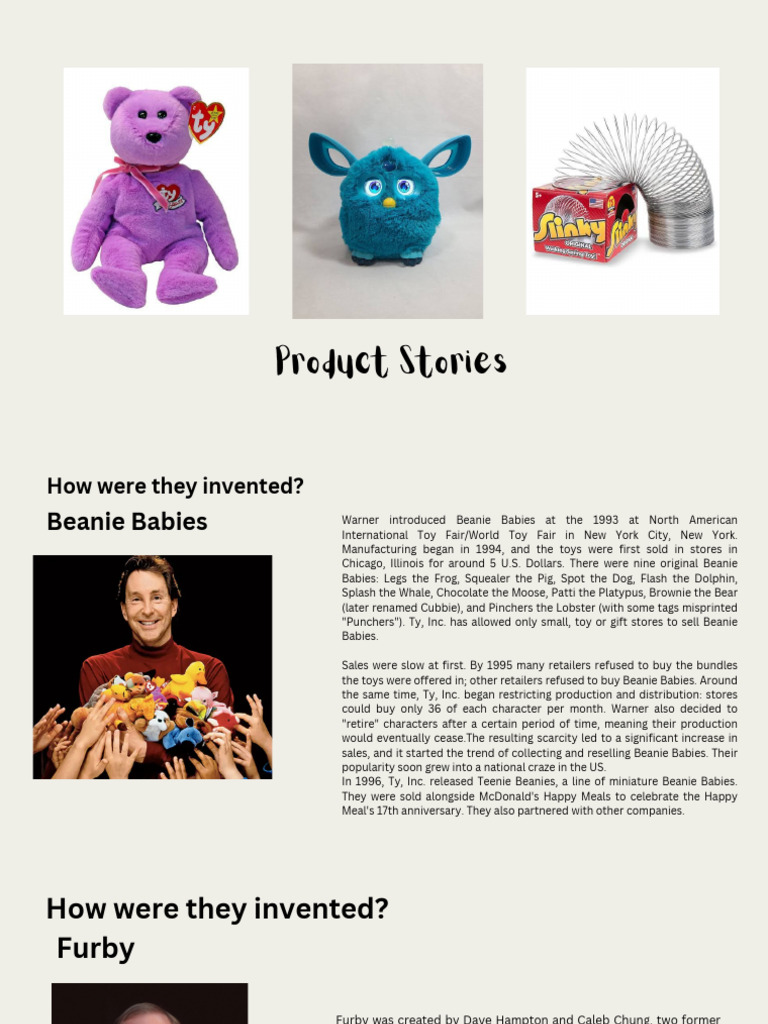 History of Iconic Toy Inventions | PDF | Toys | Stuffed Toys