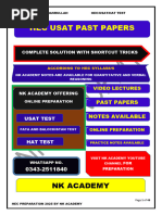 USAT Past Papers | PDF