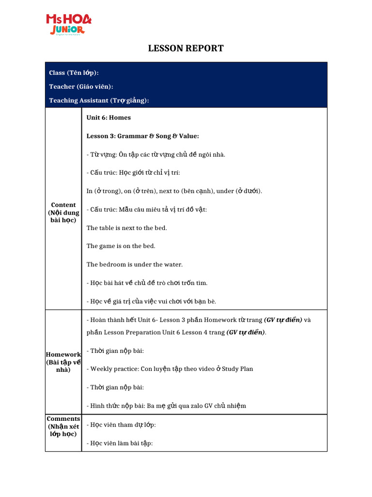 Lesson Report - U6 - l3 - Explorer 1 | PDF
