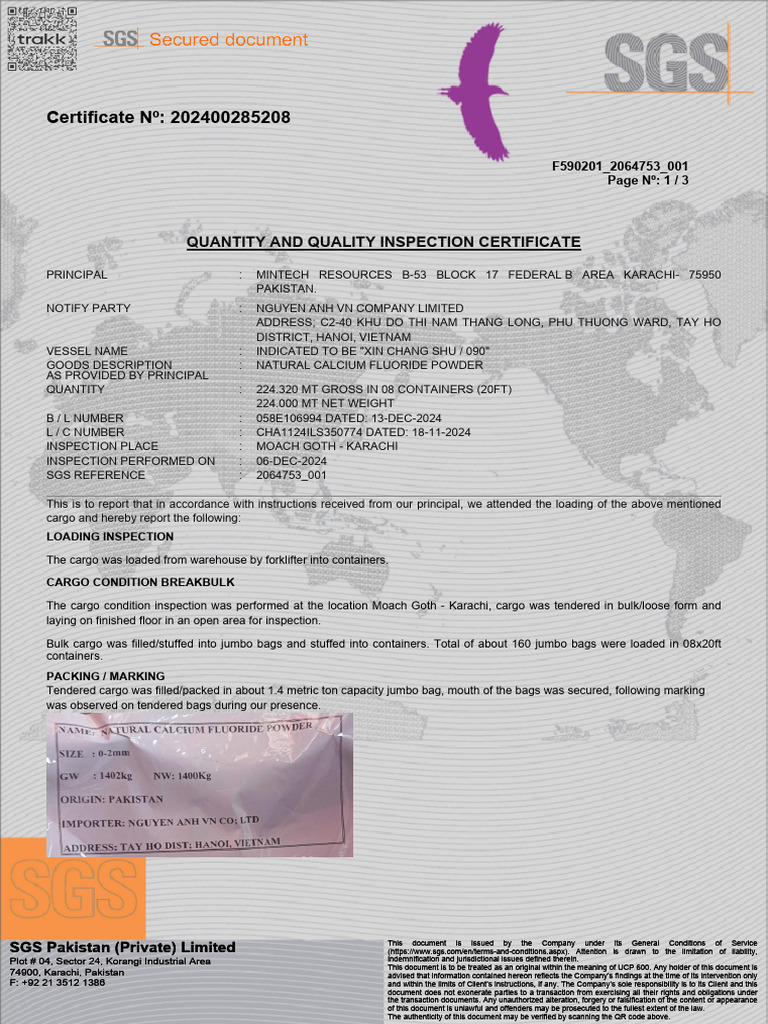 Min Quantity Quality Inspection-F590201 2064753 001-.Docx Watermark ...